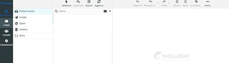 La webmail di Shellrent: tutte le funzionalità