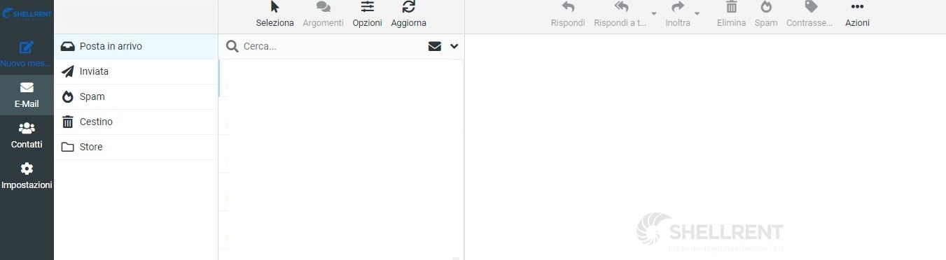 La webmail di Shellrent: tutte le funzionalità